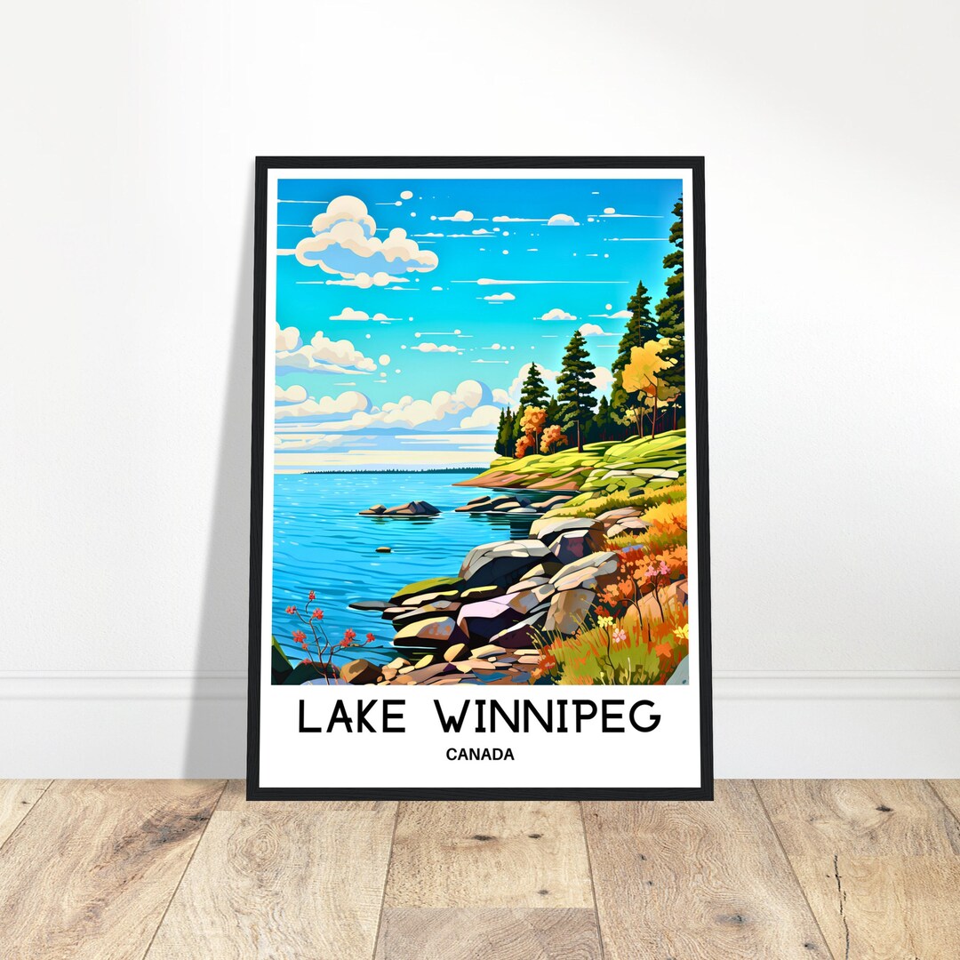Lake Winnipeg Travel Print Lake Winnipeg Poster Canadian Art Print ...