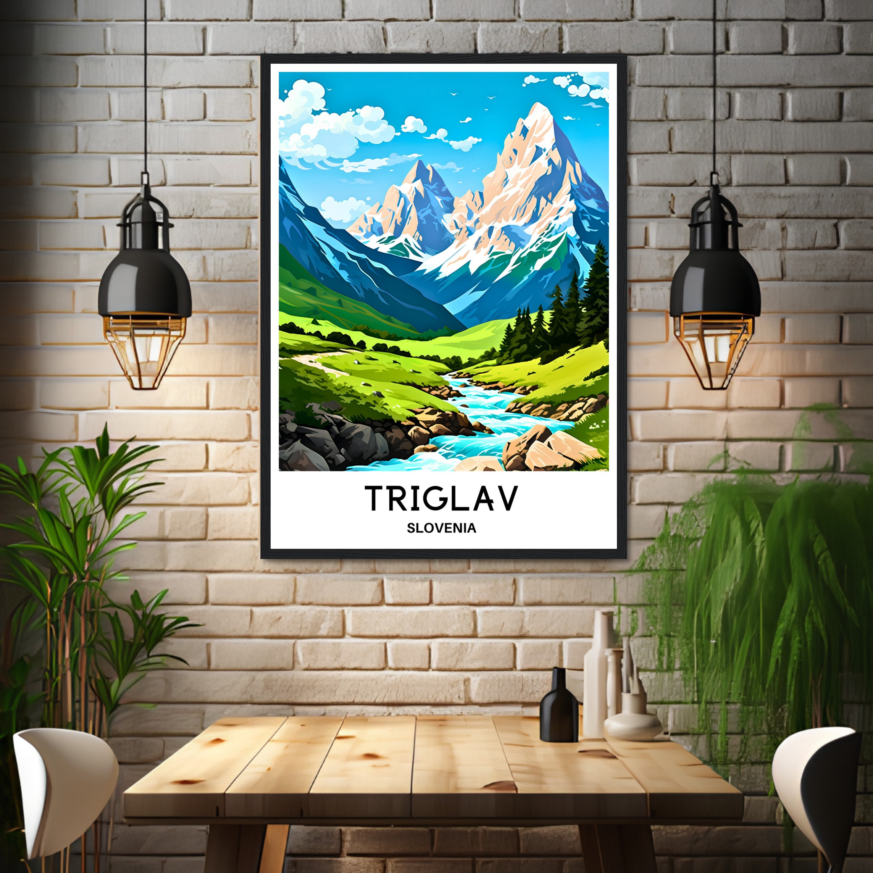 Triglav Travel Print Triglav Poster Slovenian Art Print Slovenia Lover ...