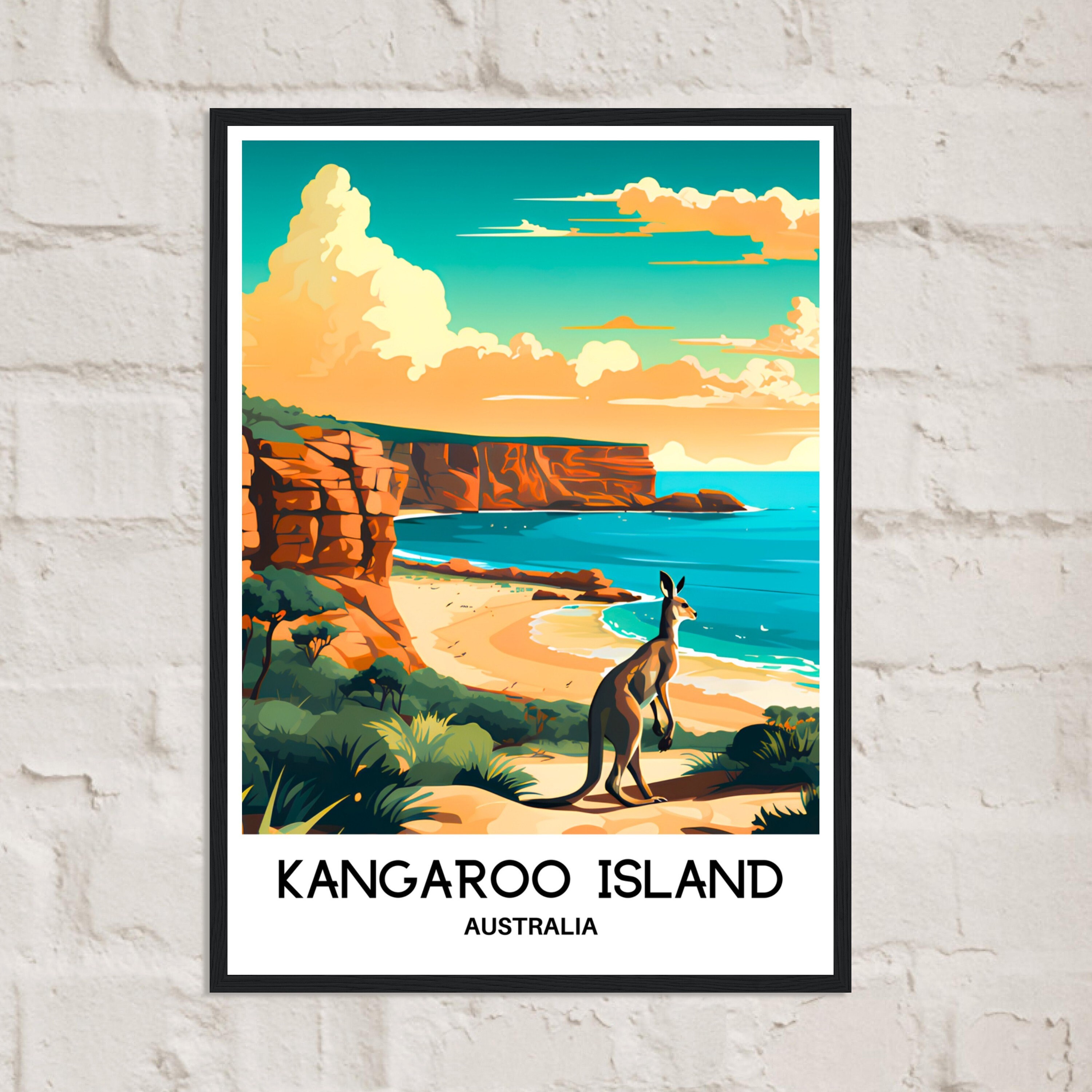 Kangaroo Island Travel Print Kangaroo Island Poster Australian Art ...