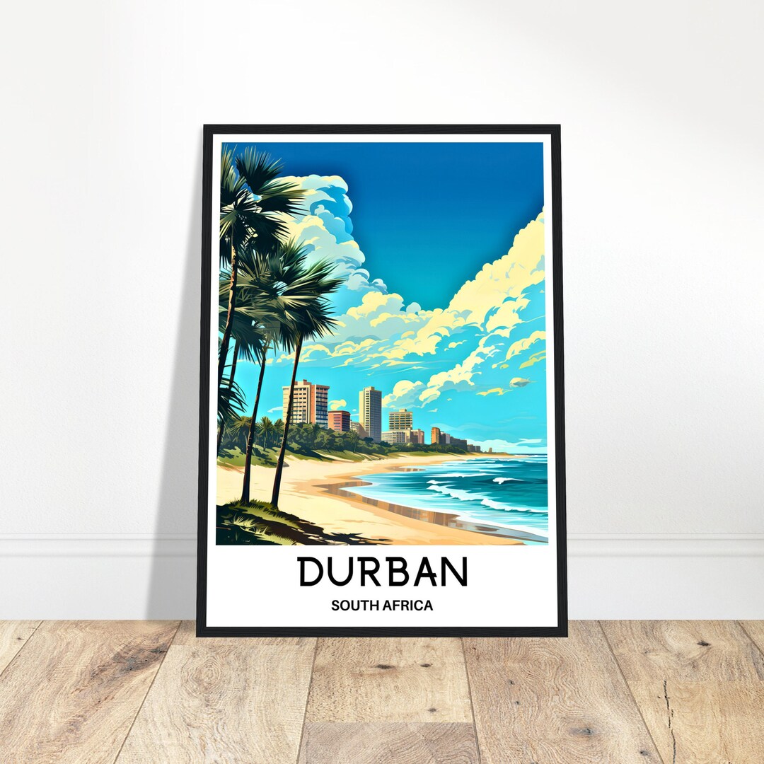 Durban Travel Print Durban Poster South African Art Print South Africa ...