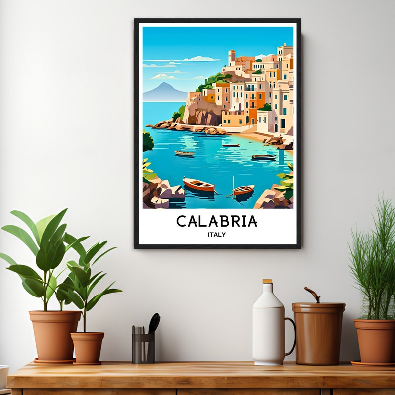 Calabria Travel Print Calabria Poster Italian Art Print Italy Lover ...