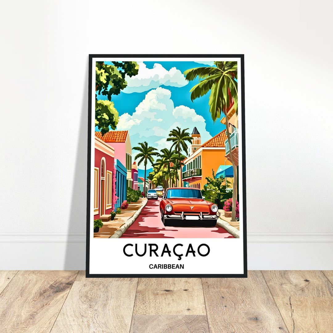 Curacao Travel Print Curacao Poster Caribbean Art Print Caribbean Lover ...