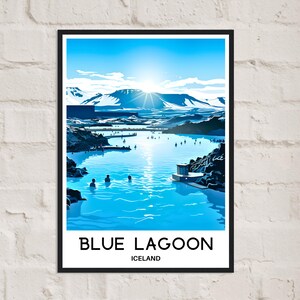 Blue Lagoon Travel Poster Blue Lagoon Travel Print Blue Lagoon Art ...