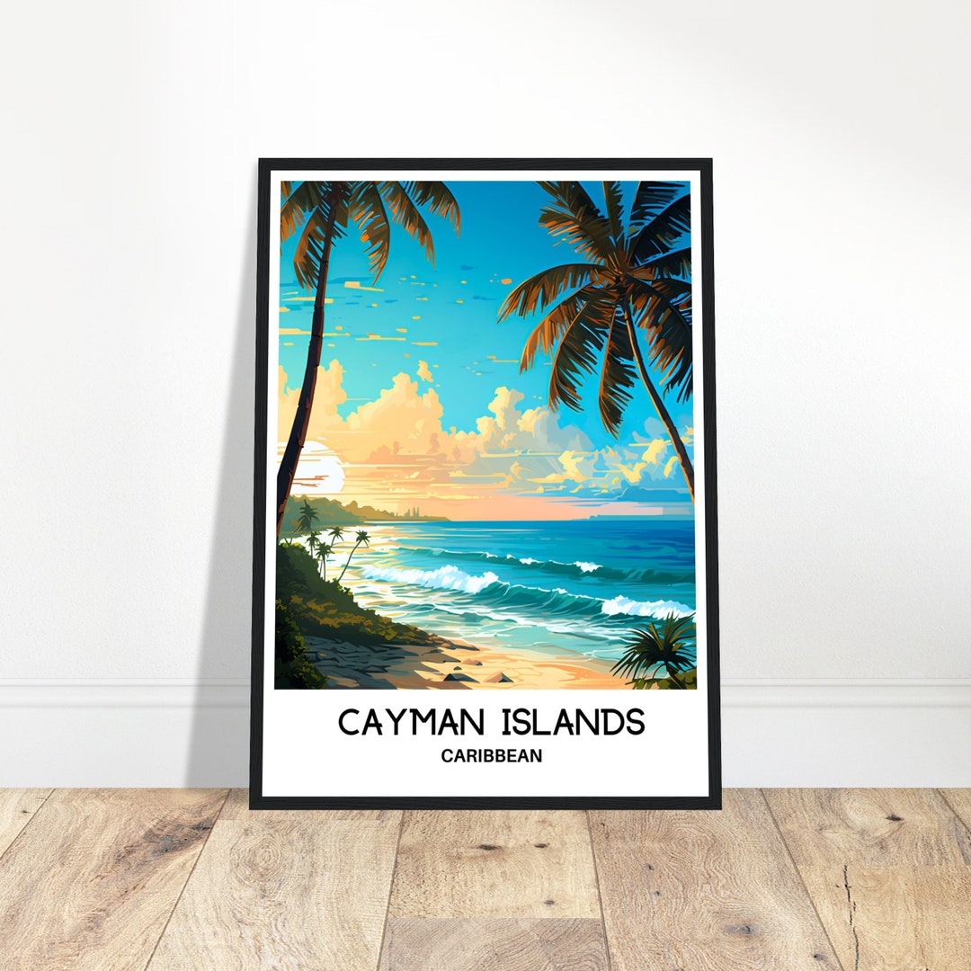 Cayman Islands Travel Print Cayman Islands Poster Caribbean Art Print ...