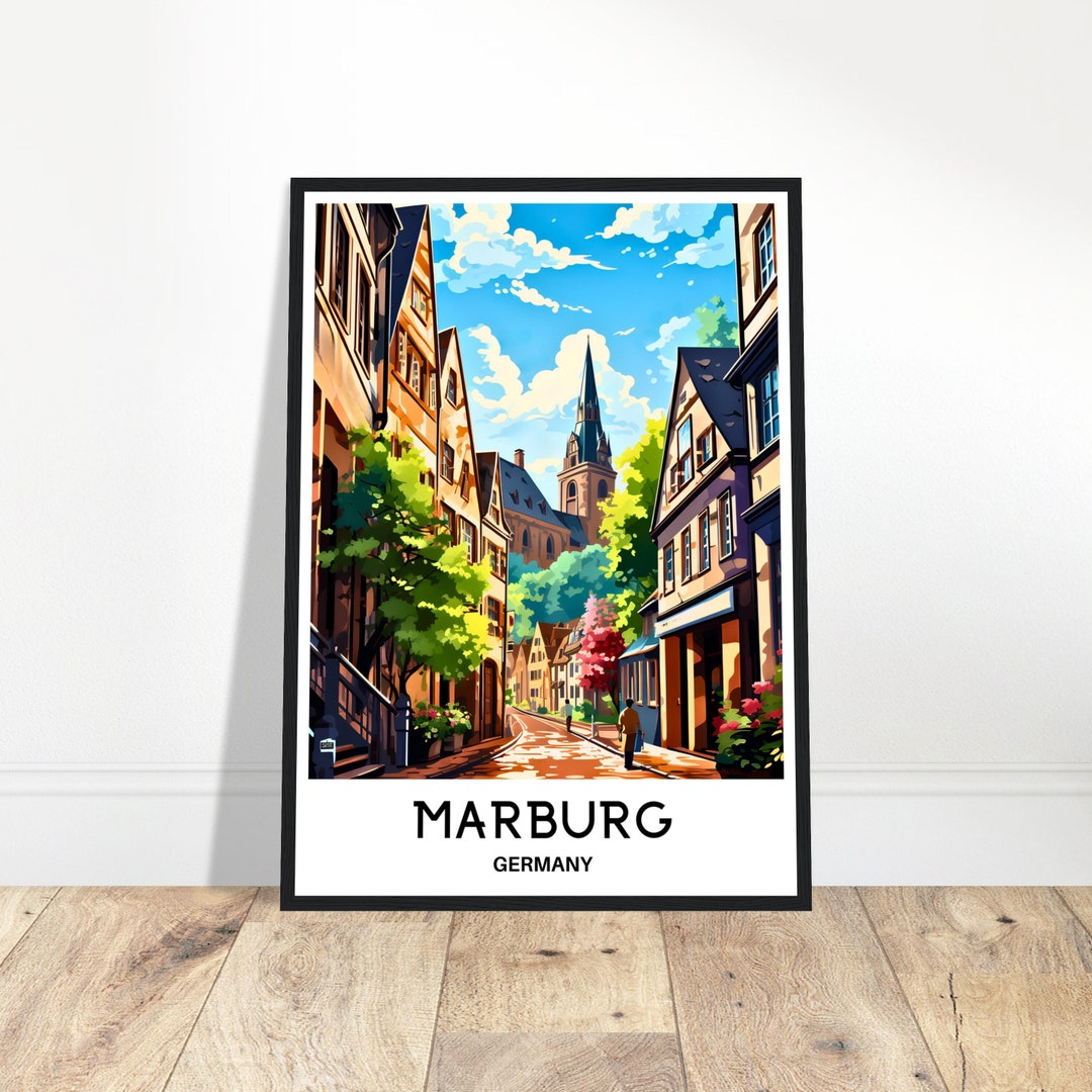 Marburg Travel Print Marburg Poster German Art Print Germany Lover Gift ...