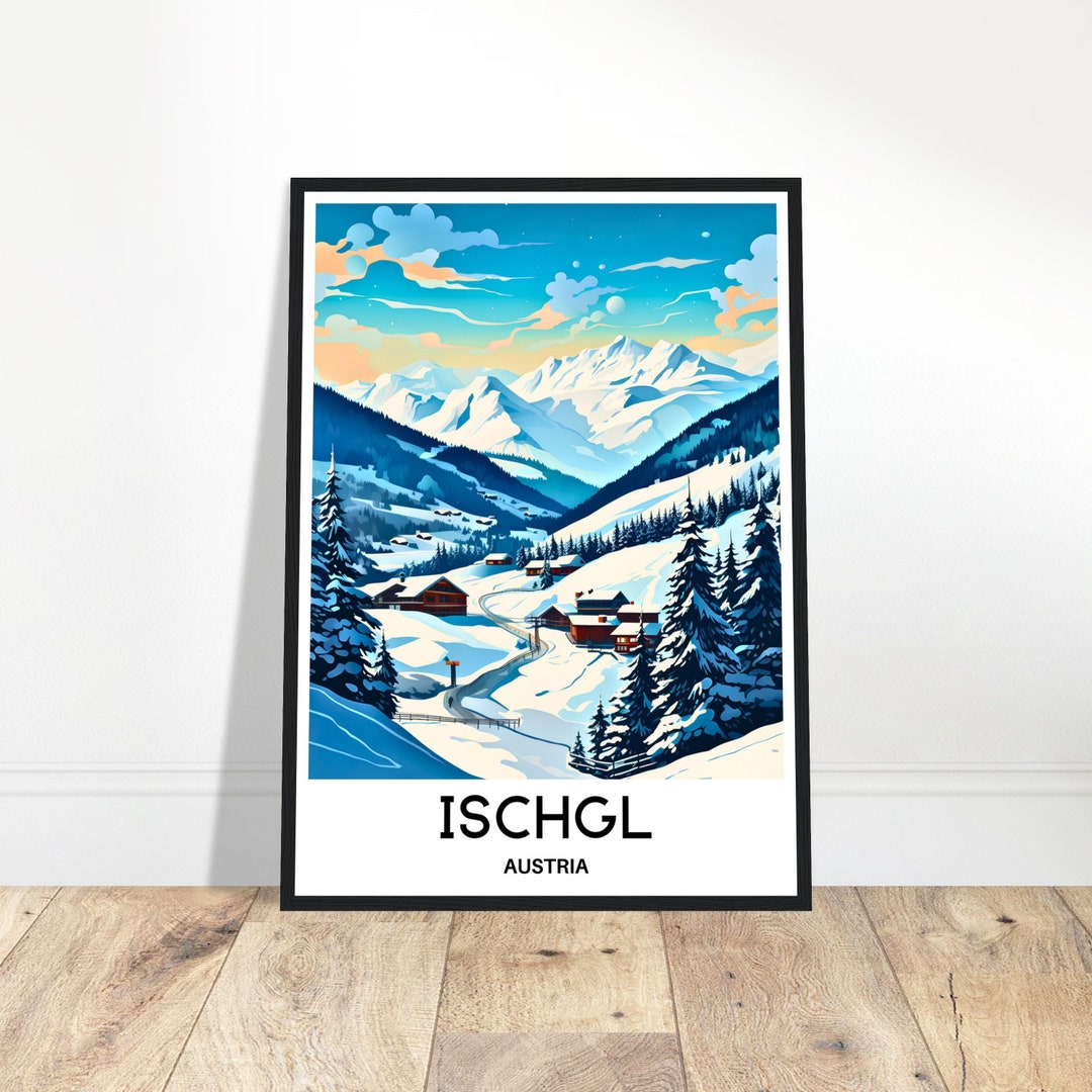 Ischgl Travel Print Ischgl Poster Austrian Art Print Austria Lover Gift ...