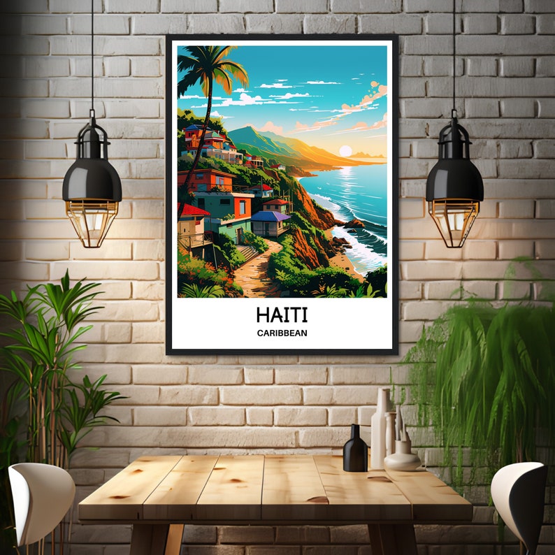 Haïti voyage impression Haïti affiche Caraïbes Art Print - Etsy France