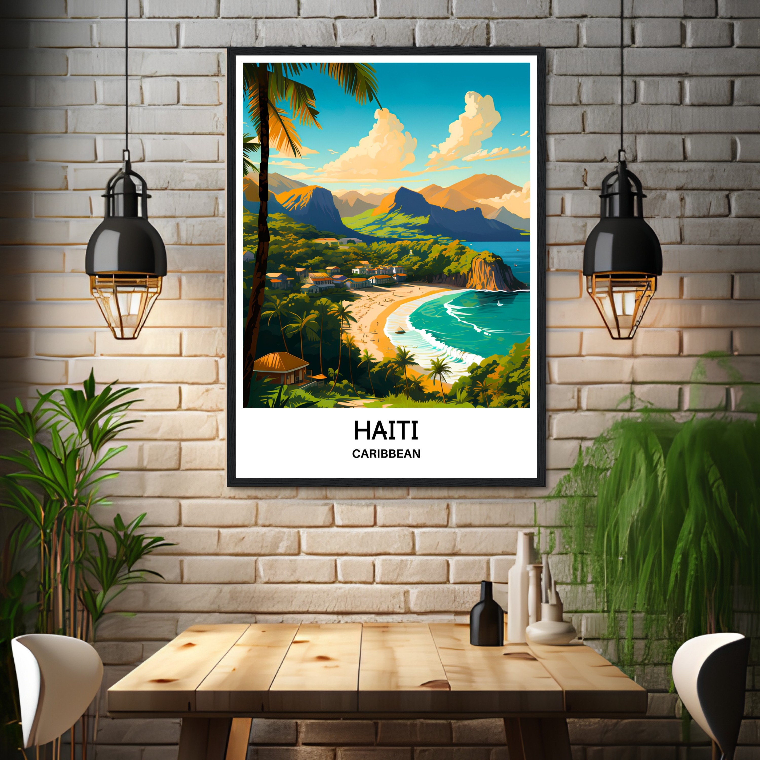 Haiti Travel Print Haiti Poster Caribbean Art Print Caribbean Lover ...