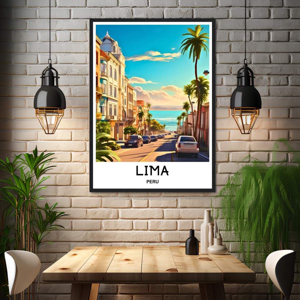 Lima Travel Print Lima Poster Peruvian Art Print Peru Lover Gift Wall ...