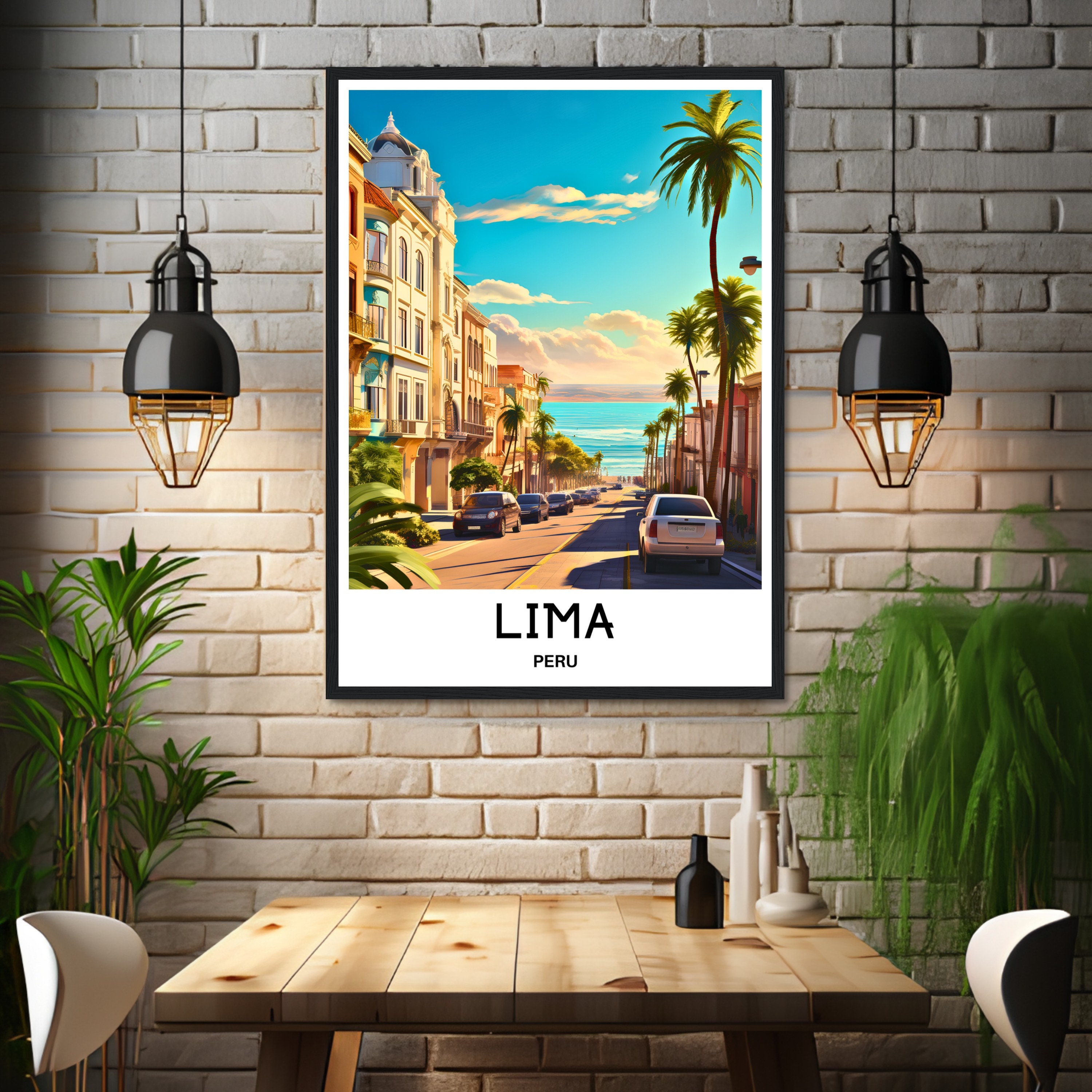 Lima Travel Print Lima Poster Peruvian Art Print Peru Lover Gift Wall ...