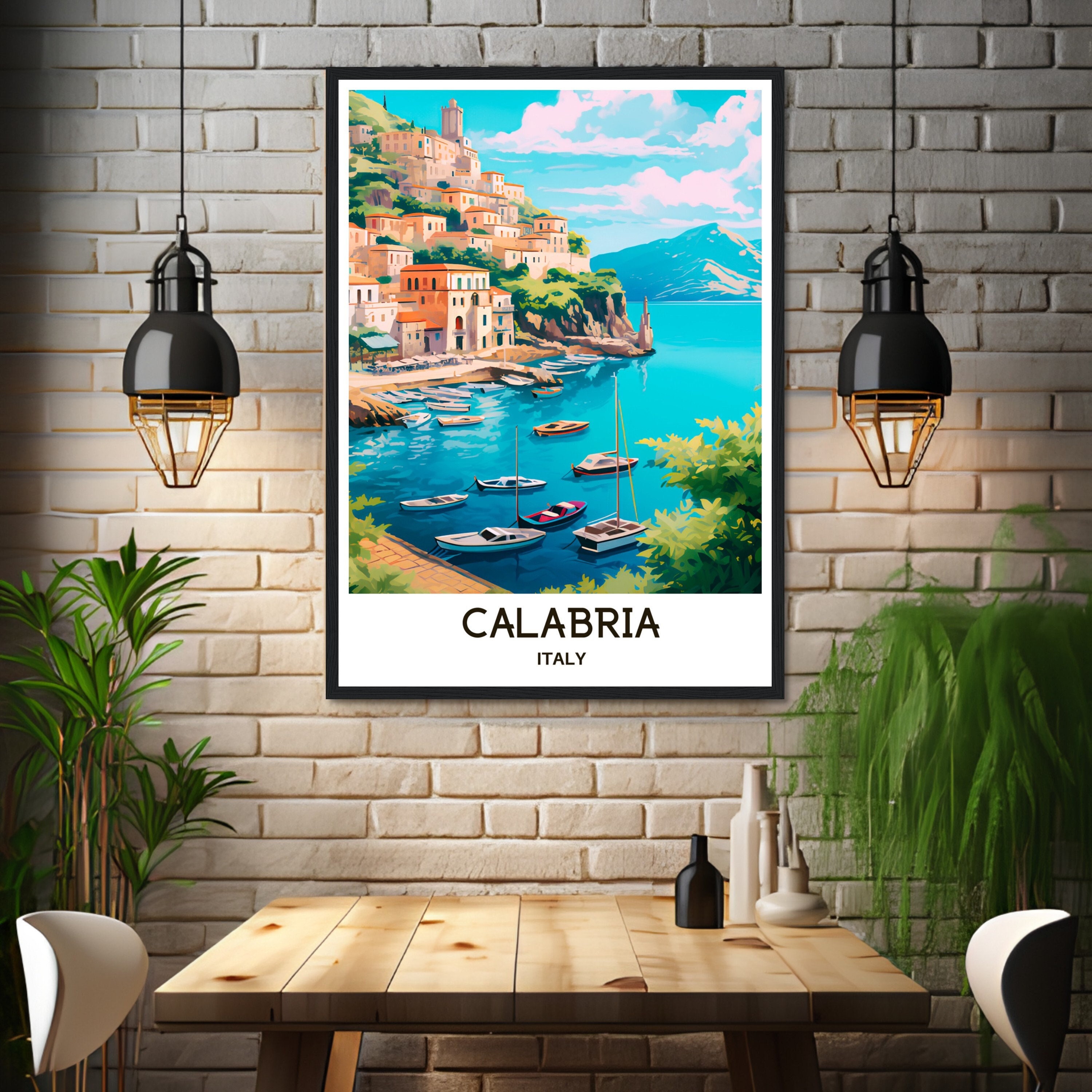 Calabria Travel Print Calabria Poster Italian Art Print Italy - Etsy
