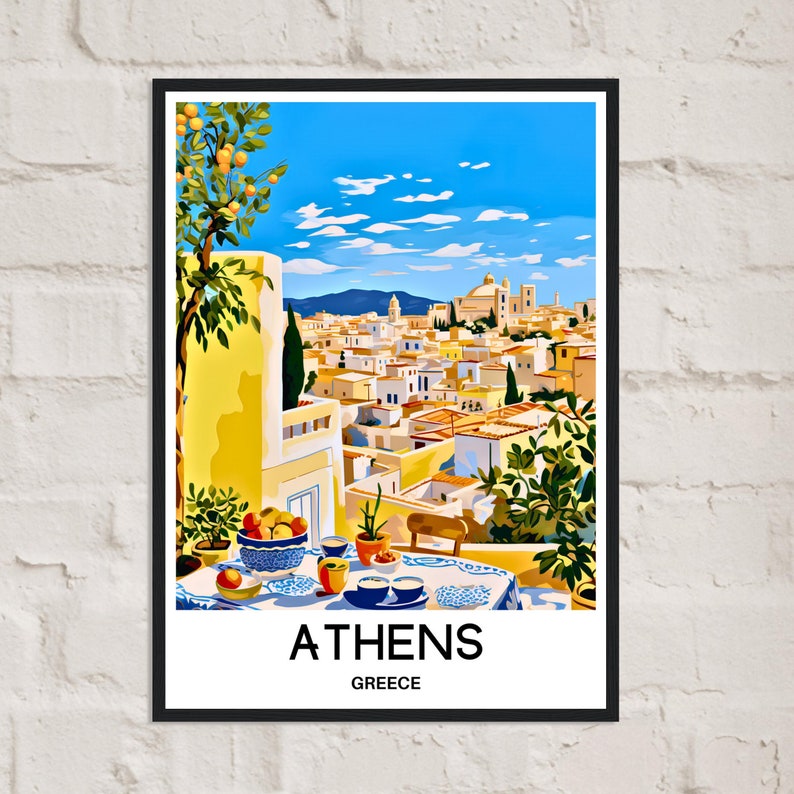 Athens Travel Print Athens Poster Greek Art Print Traveler Gift Idea ...