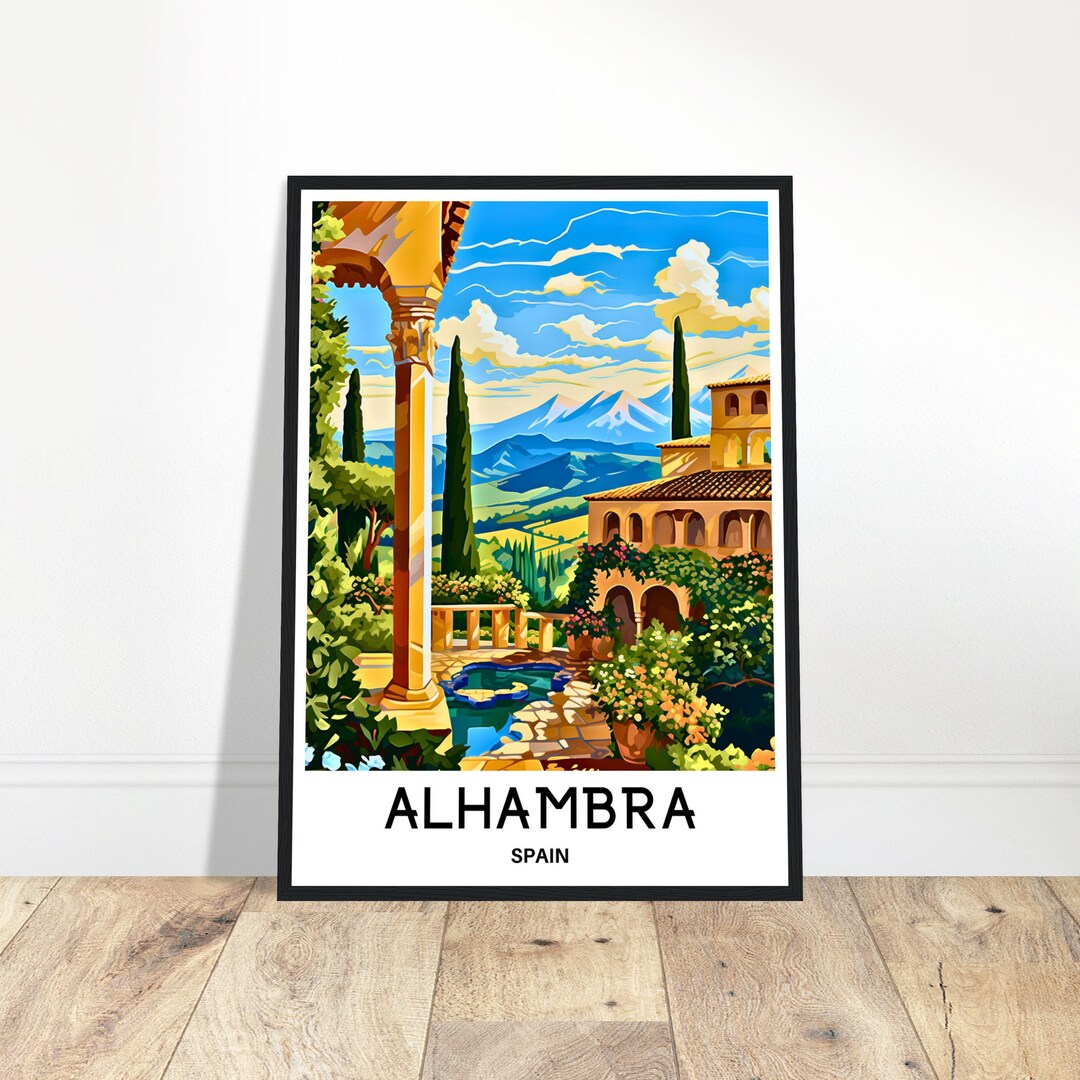 Alhambra Travel Print Alhambra Poster Spanish Art Print Spain Lover ...