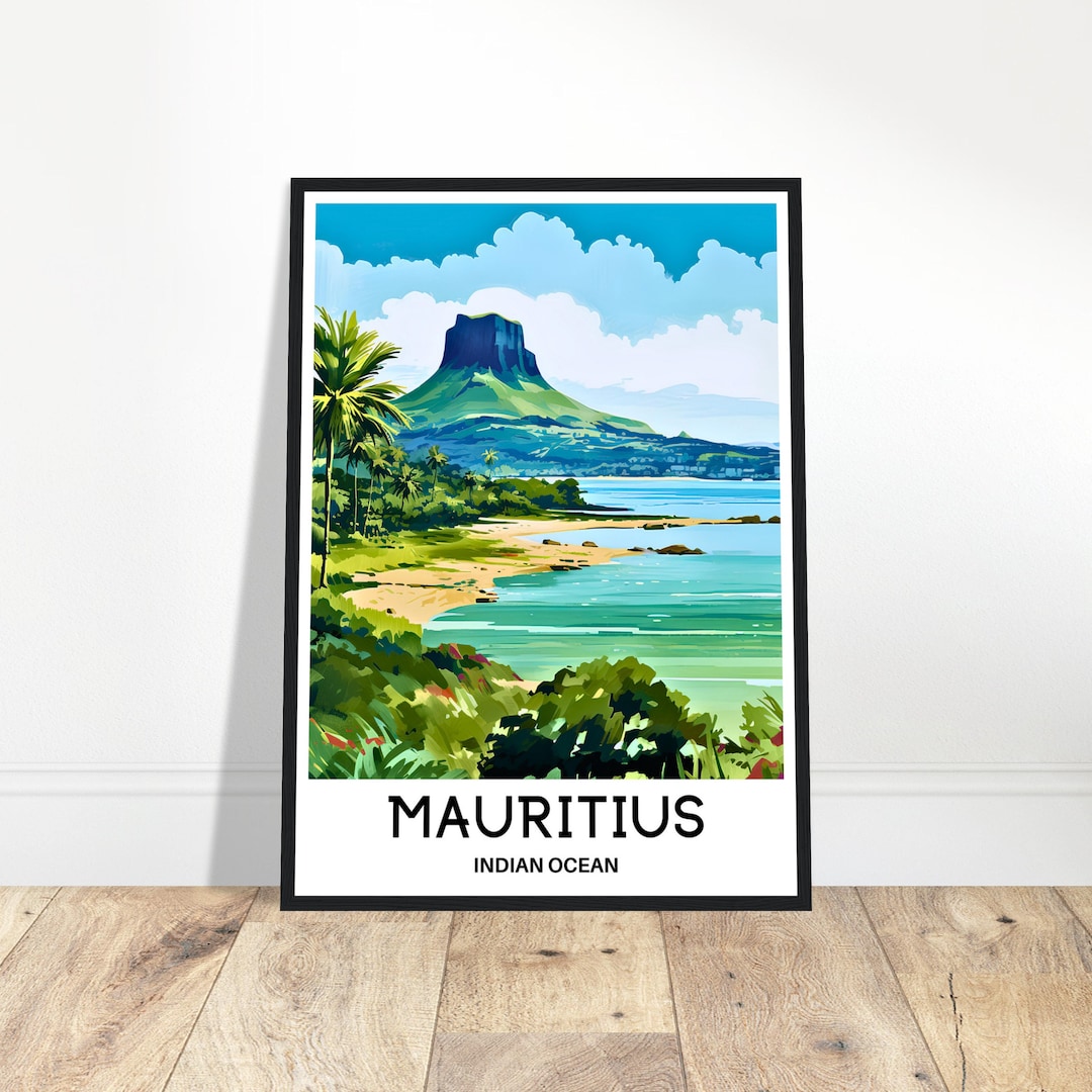 Mauritius Travel Print Mauritius Poster African Art Print Mauritius ...