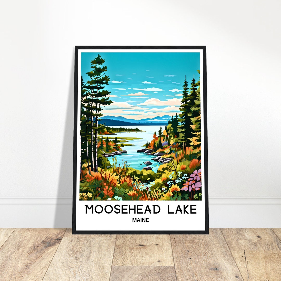Moosehead Lake Travel Print Moosehead Lake Poster American Art Print ...