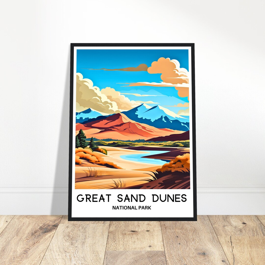 Great Sand Dunes National Park Travel Print Great Sand Dunes Poster ...