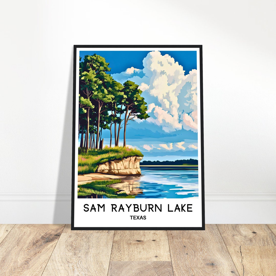 Sam Rayburn Lake Travel Print Poster American Art Print Texas Lover ...