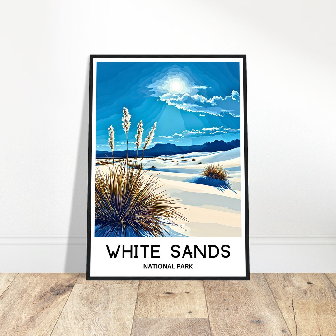 White Sands National Park Travel Print White Sands Poster American Art ...