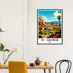 St. George Travel Print St. George Poster American Art Print Utah Lover ...