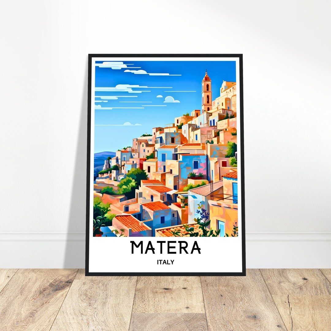 Matera Travel Print Matera Poster Italian Art Print Italy Lover Gift ...