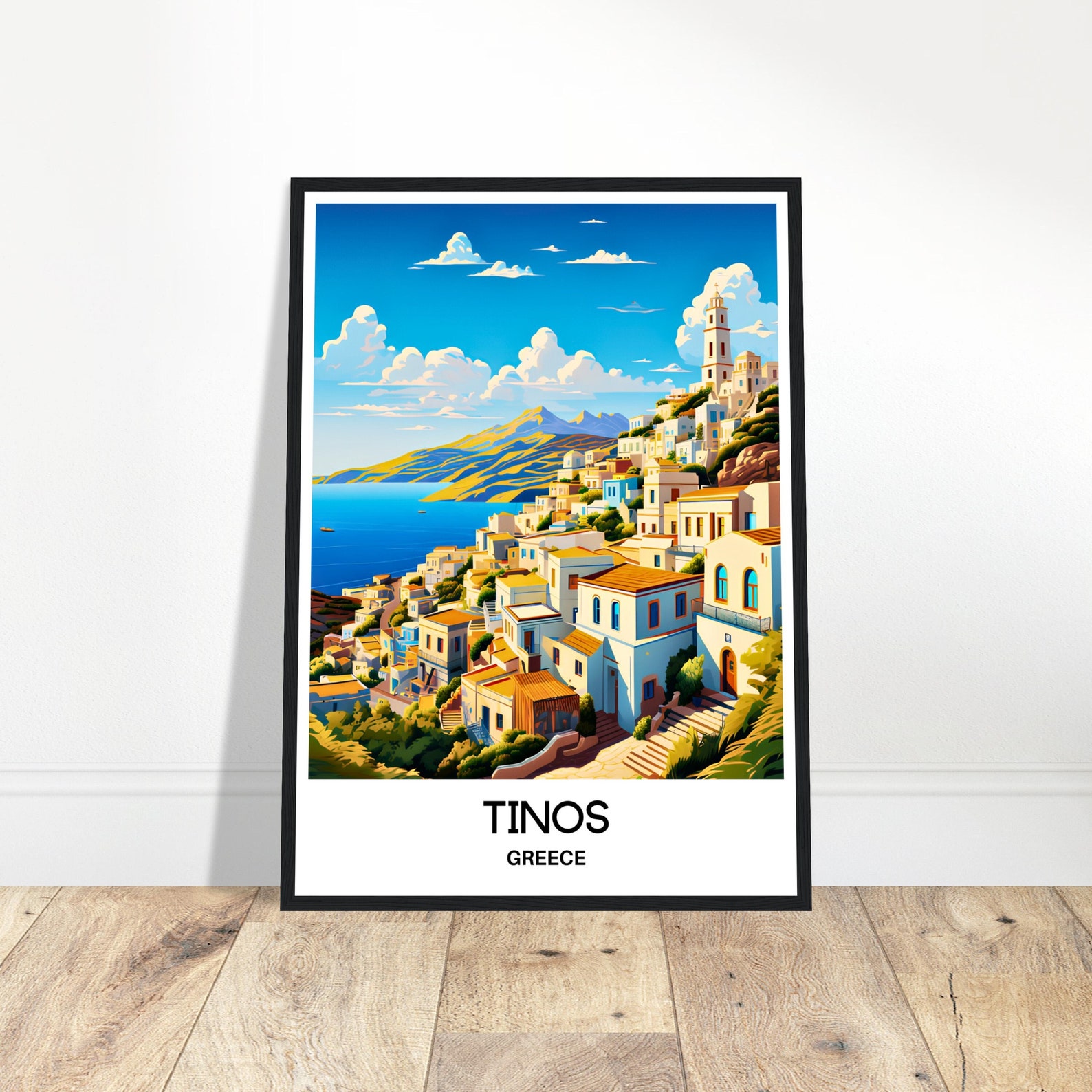 Tinos Travel Print Tinos Poster Greek Art Print Greece Lover Gift Wall ...