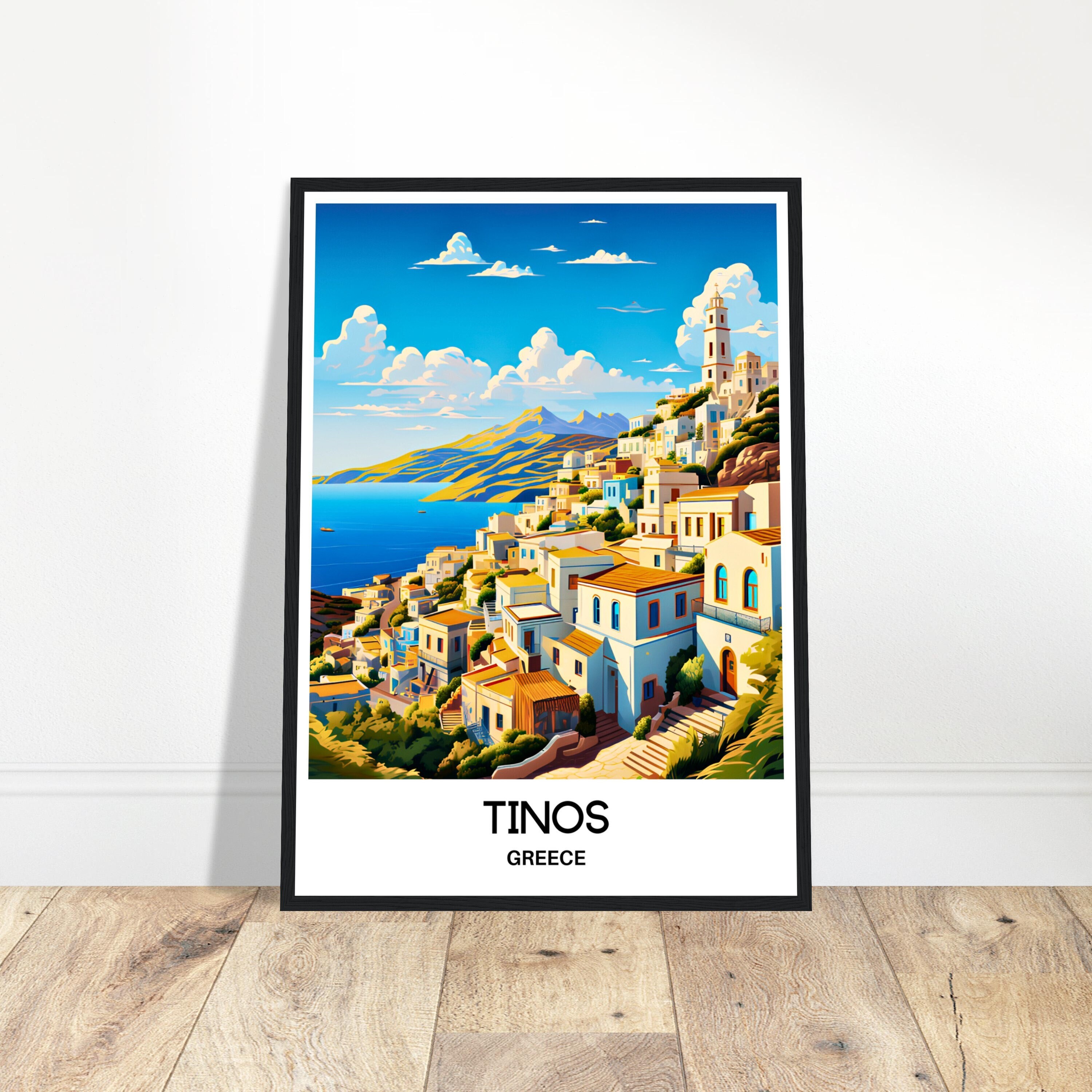 Tinos Travel Print Tinos Poster Greek Art Print Greece Lover Gift Wall ...