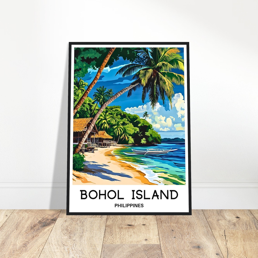 Bohol Island Travel Print Poster Philippines Art Print Philippines ...