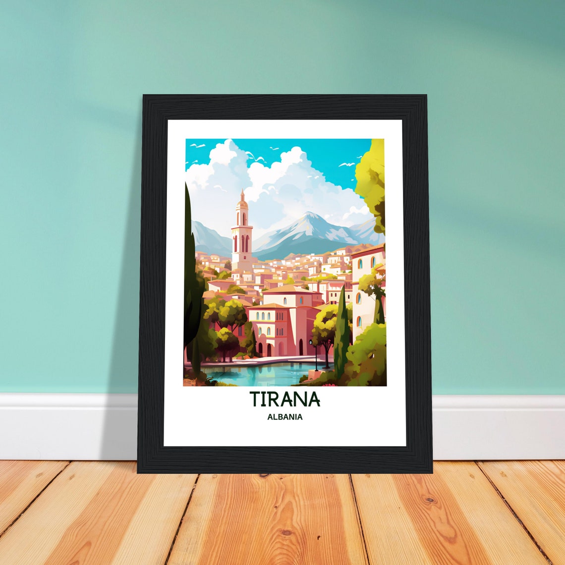 Tirana Travel Print Tirana Poster Albanian Art Print Albania Lover Gift ...