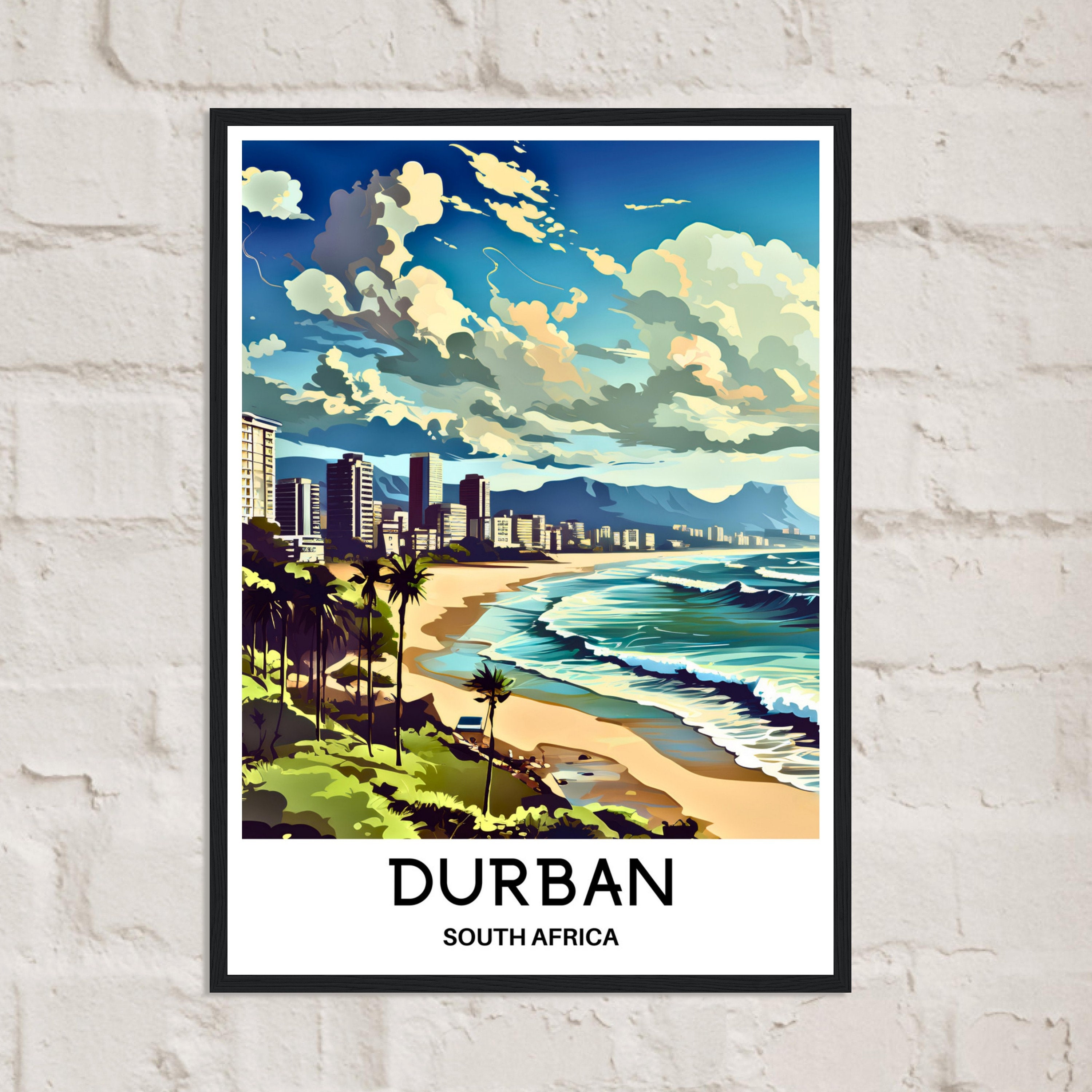 Durban Travel Print Durban Poster South African Art Print South Africa ...