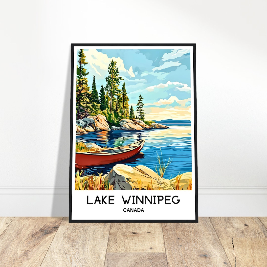 Lake Winnipeg Travel Print Lake Winnipeg Poster Canadian Art Print ...