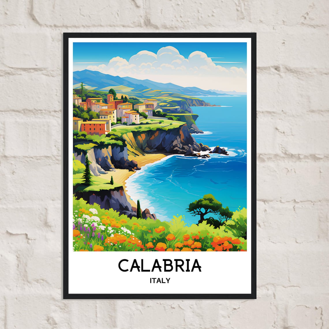 Calabria Travel Print Calabria Poster Italian Art Print Italy - Etsy