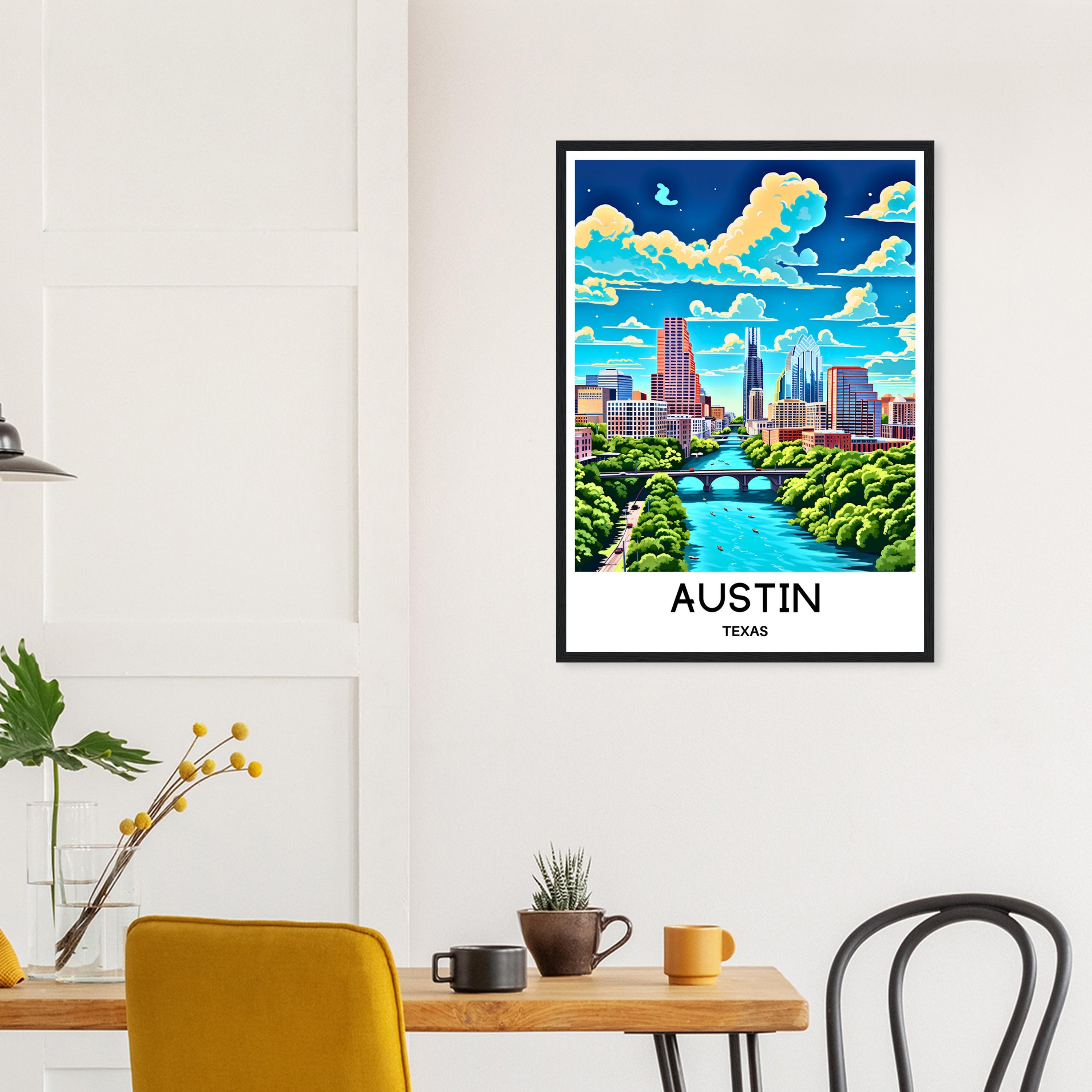Austin Travel Print Austin Poster Amerikanischer Kunstdruck Texas ...