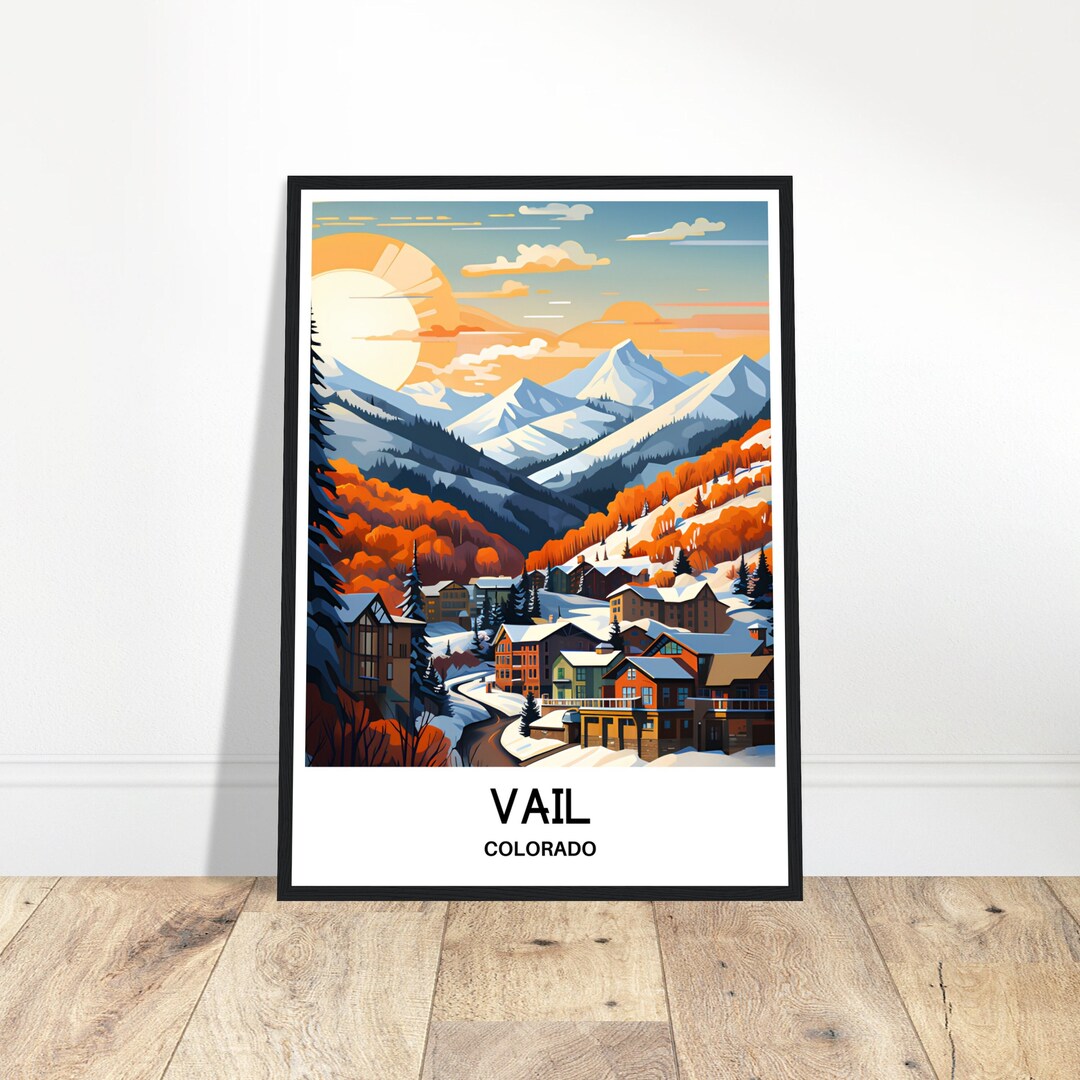 Vail Travel Print Vail Ski Resort Poster American Art Print America ...