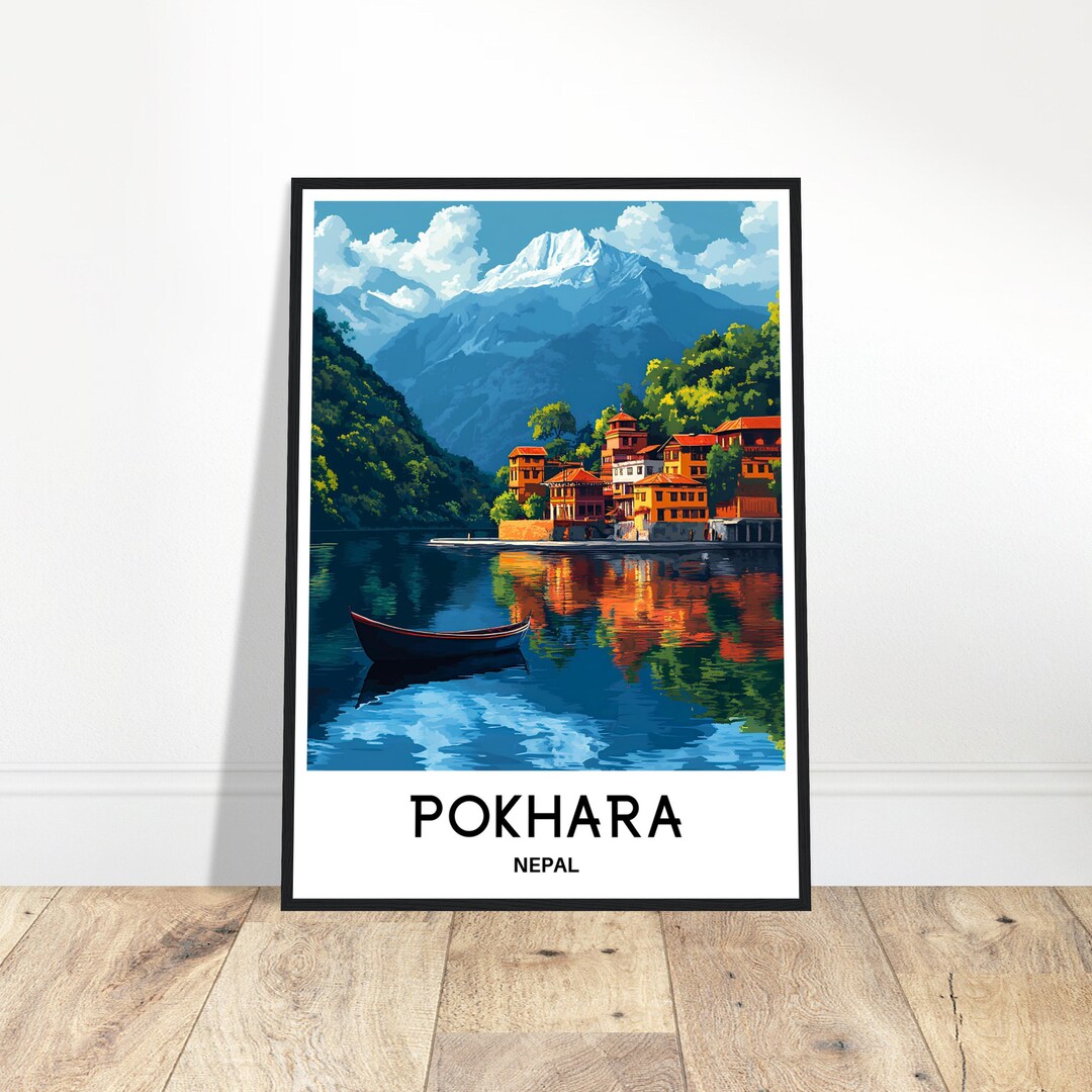Pokhara Travel Print Pokhara Poster Nepalese Art Print Nepal Lover Gift ...