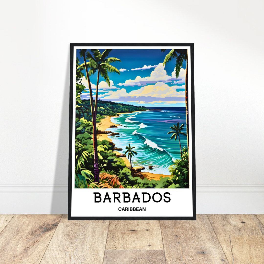 Barbados Travel Poster Barbados Travel Print Barbados Island Print ...