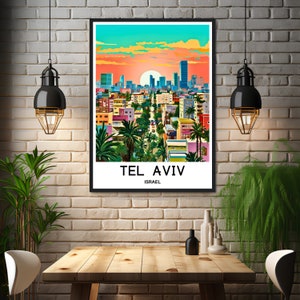 Tel Aviv Travel Print Tel Aviv Poster Jewish Art Print Israel Lover ...