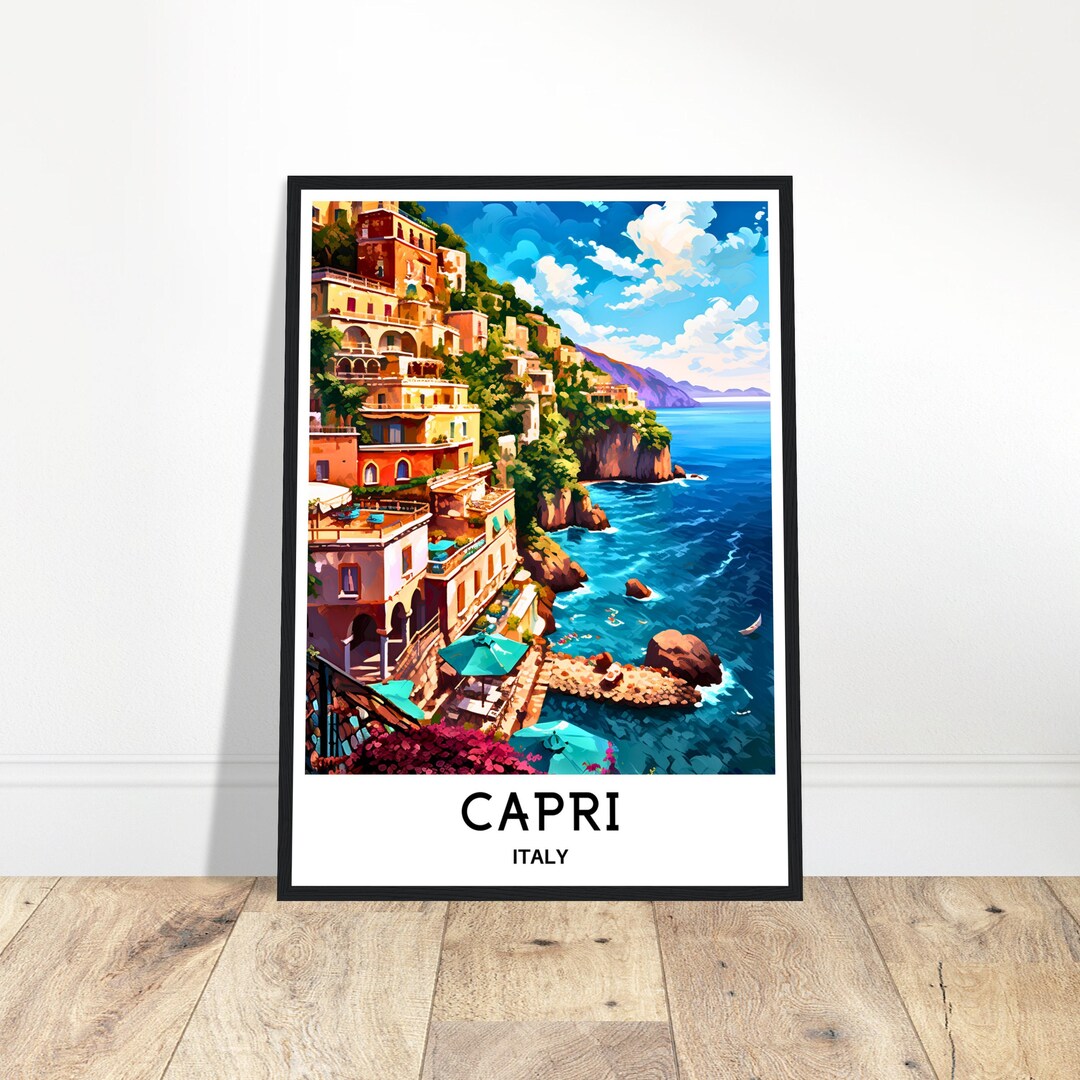 Capri Travel Print Capri Poster Italian Art Print Traveler Gift for ...