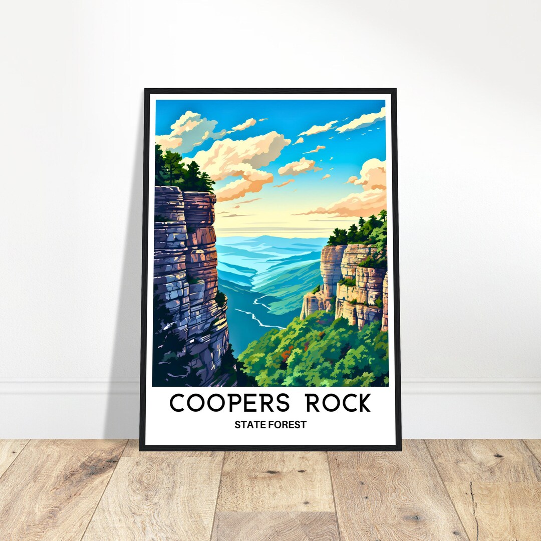 Coopers Rock State Forest Travel Print Coopers Rock Poster American Art ...