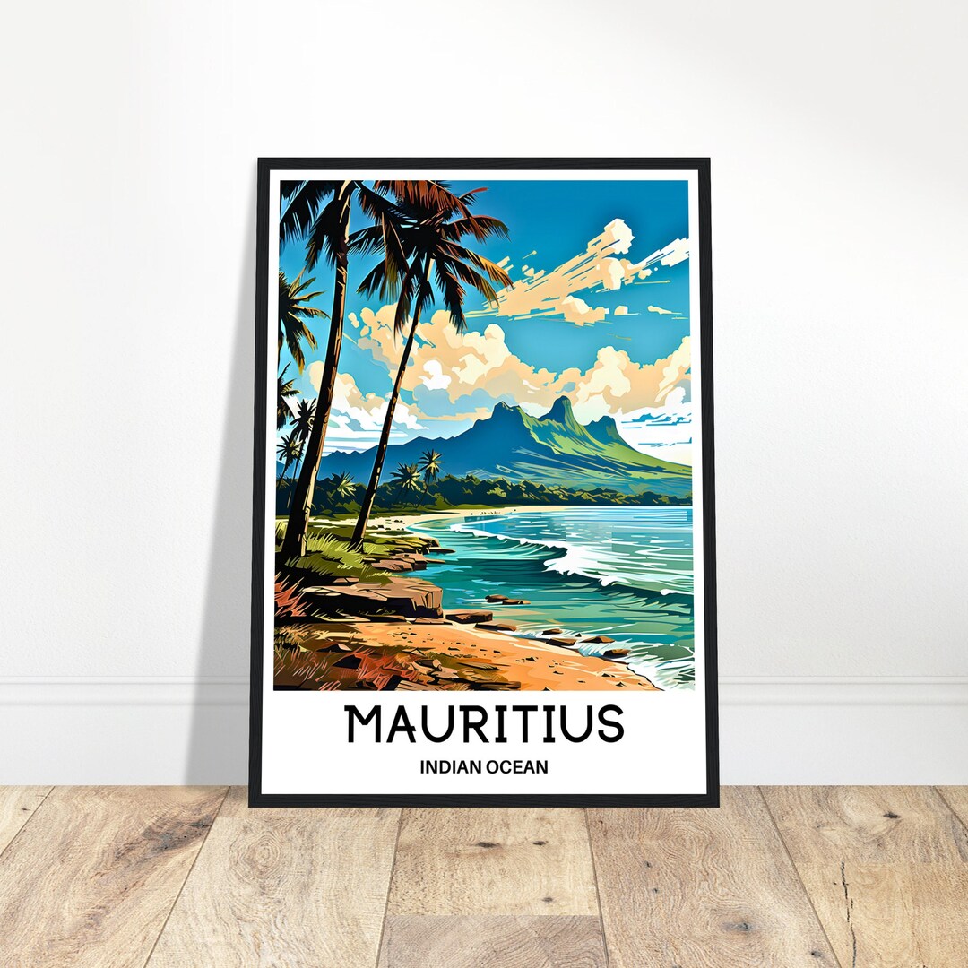 Mauritius Travel Print Mauritius Poster African Art Print Mauritius ...