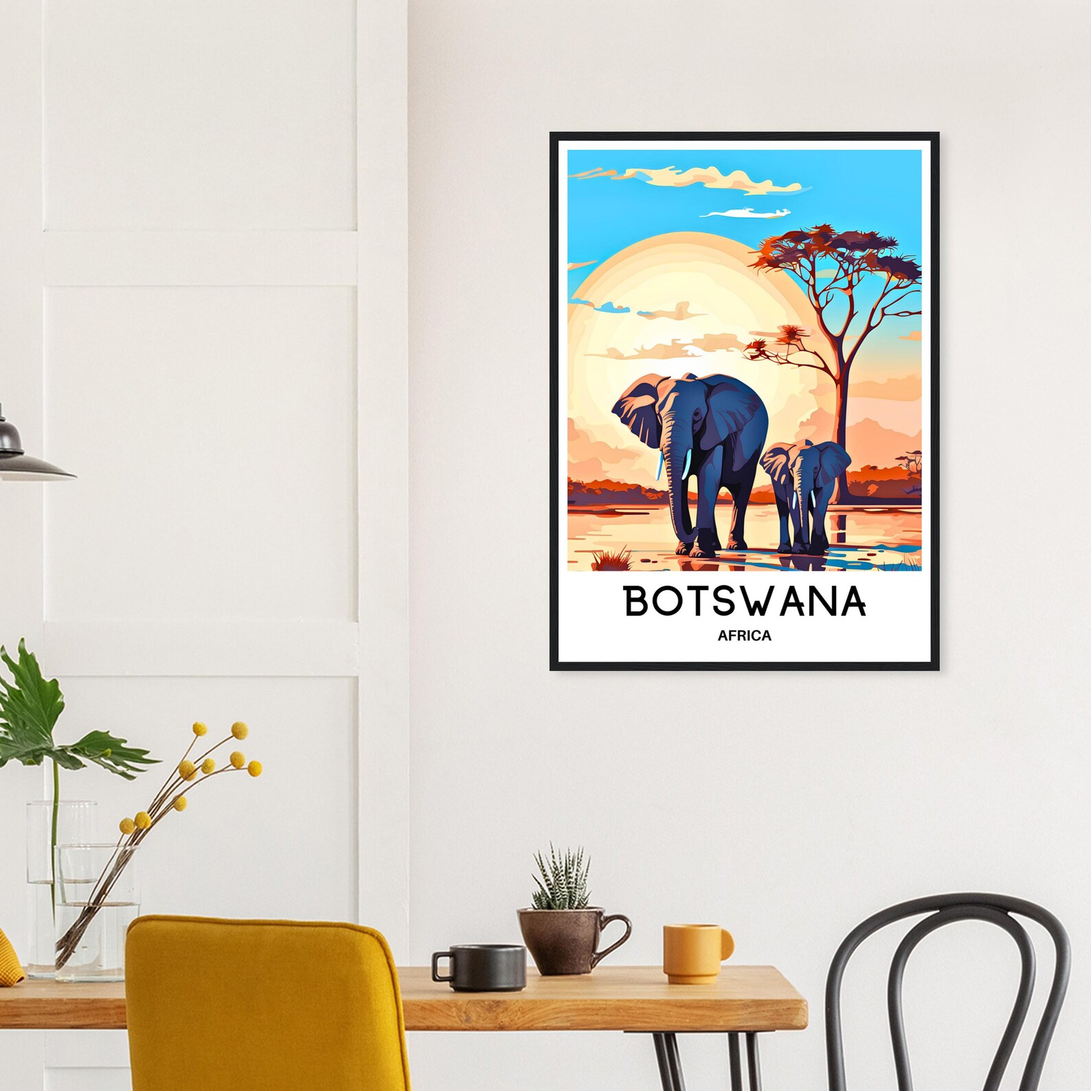 Botswana Travel Print Botswana Poster African Art Print Africa Lover ...