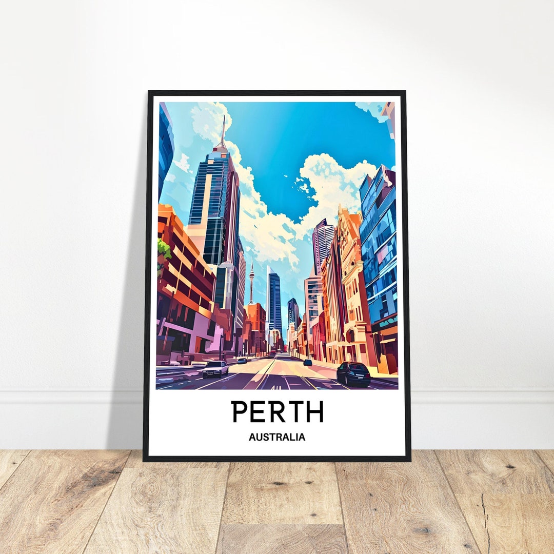 Perth Travel Print Perth Poster Australian Art Print Australia Lover ...