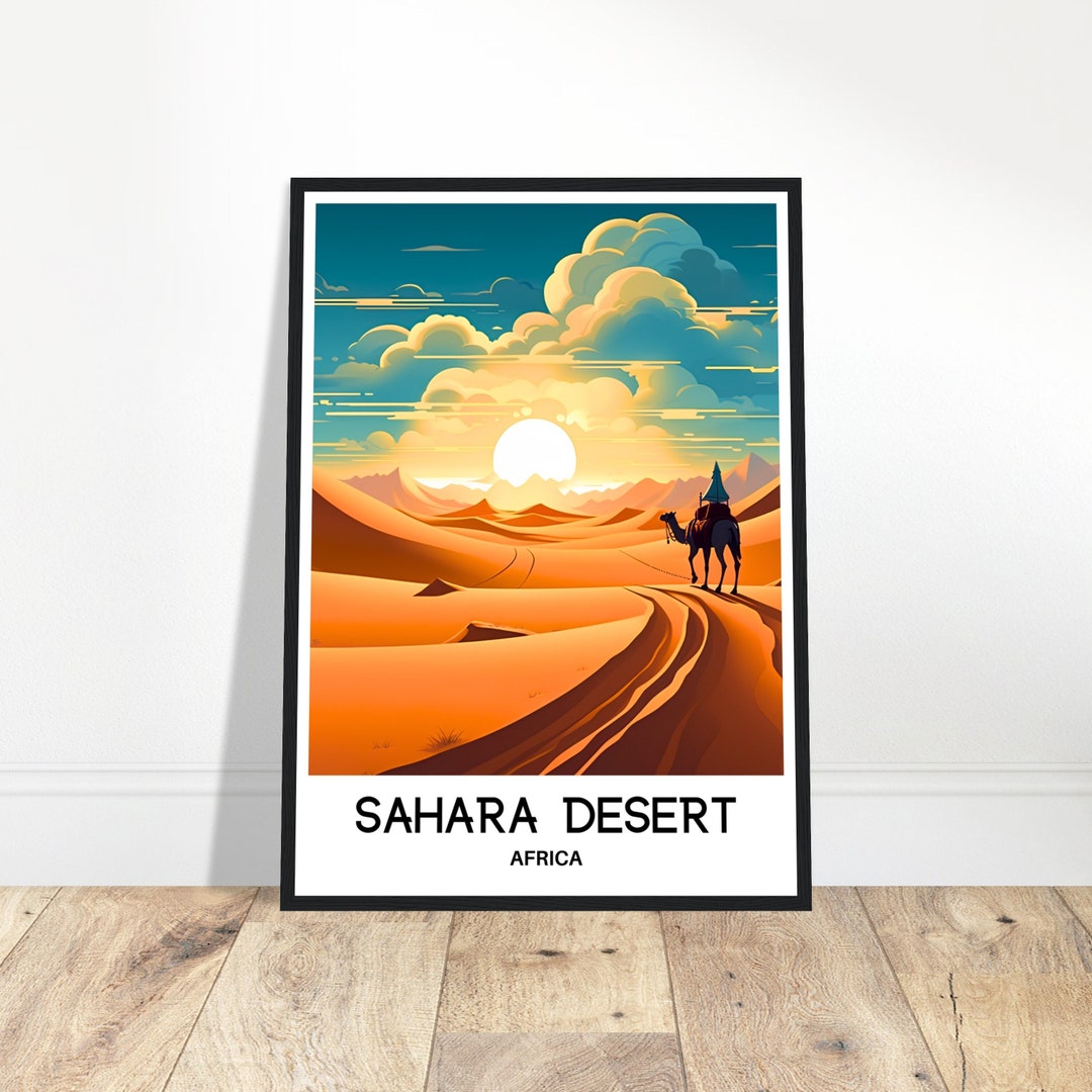 Sahara Desert Travel Print Sahara Desert Poster African Art - Etsy
