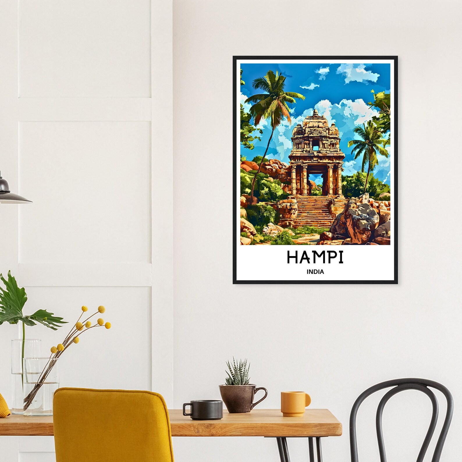 Hampi Travel Print Hampe Poster Indian Art Print India Lover Gift Wall ...