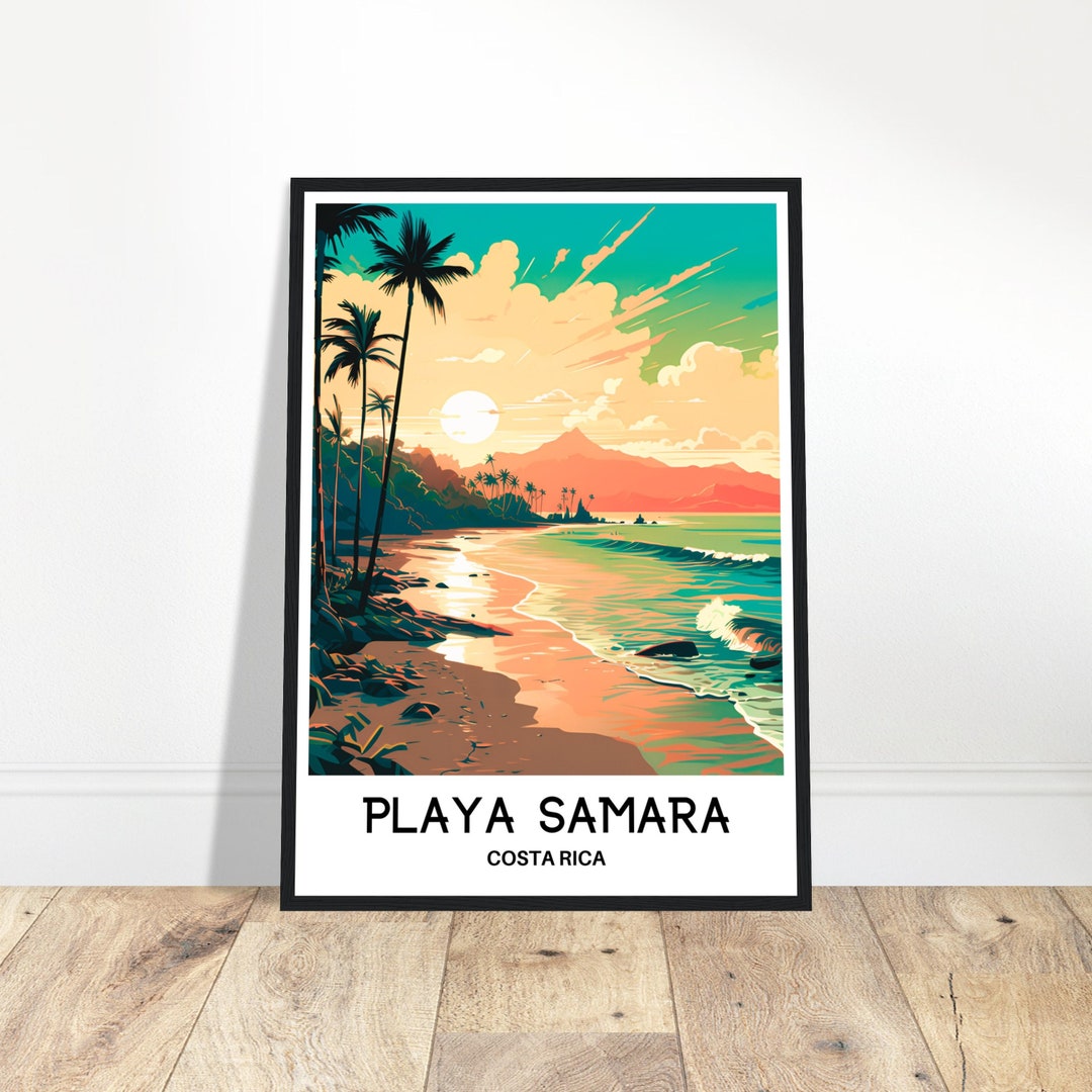 Playa Samara Travel Print Playa Samara Poster Costa Rican Art Print ...
