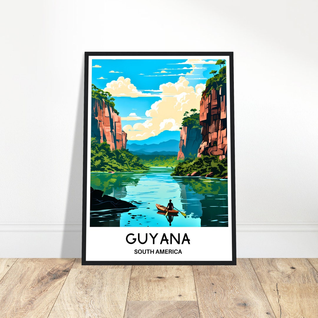 Guyana Travel Print Guyana Poster Guyanese Art Print South America ...