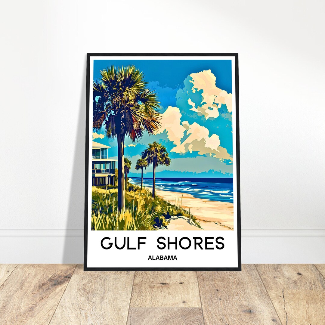 Gulf Shores Travel Print Gulf Shores Poster American Art Print Alabama ...