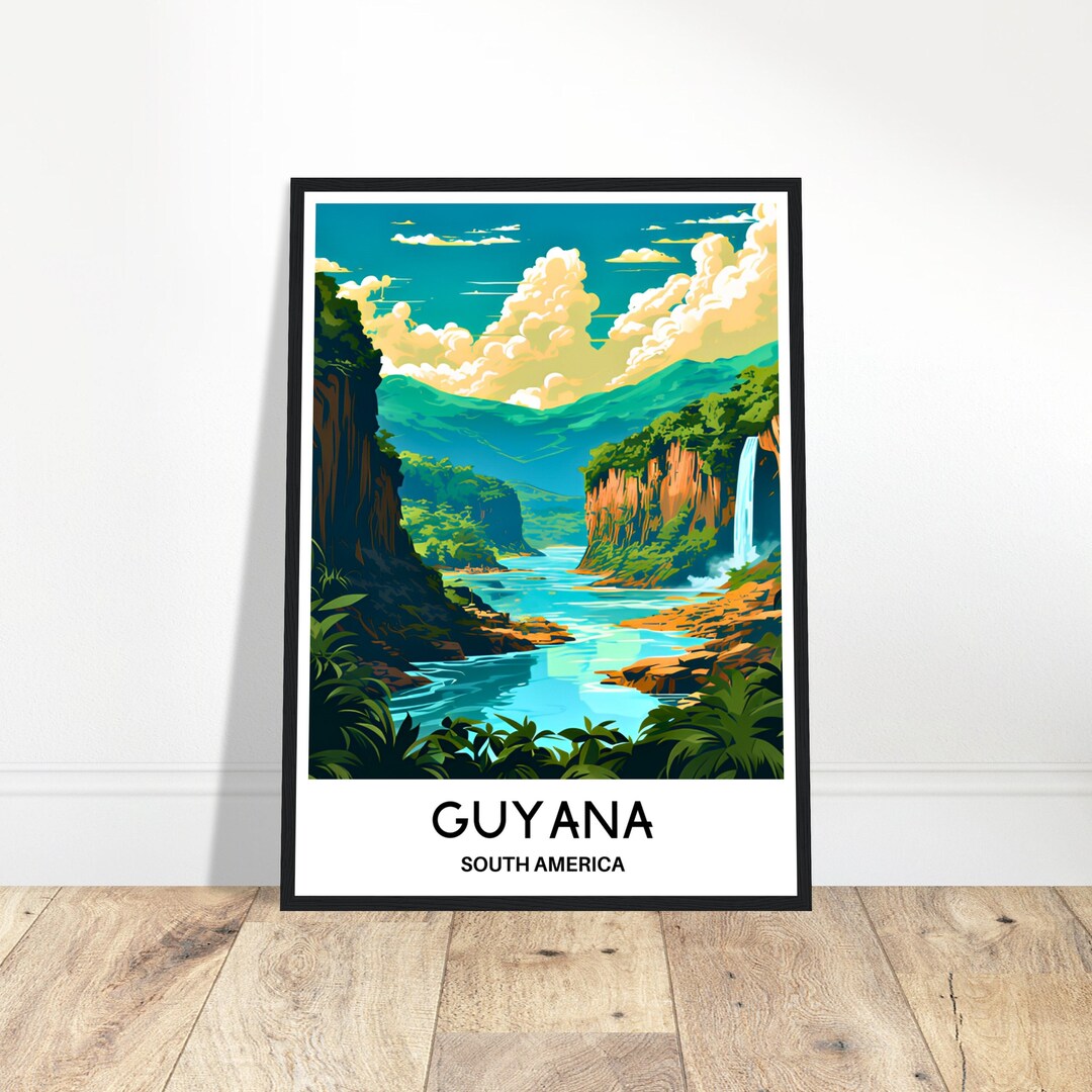 Guyana Travel Print Guyana Poster Guyanese Art Print South America ...