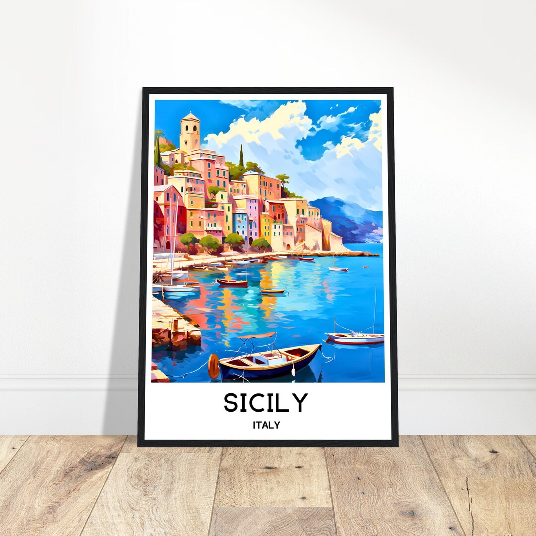 Sicily Travel Poster Sicily Travel Print Sicily Italy Travel Print ...