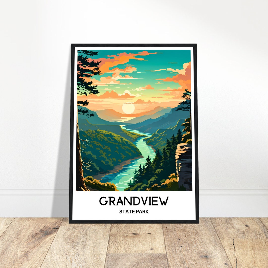Grandview State Park Travel Print Grandview Poster American Art Print ...