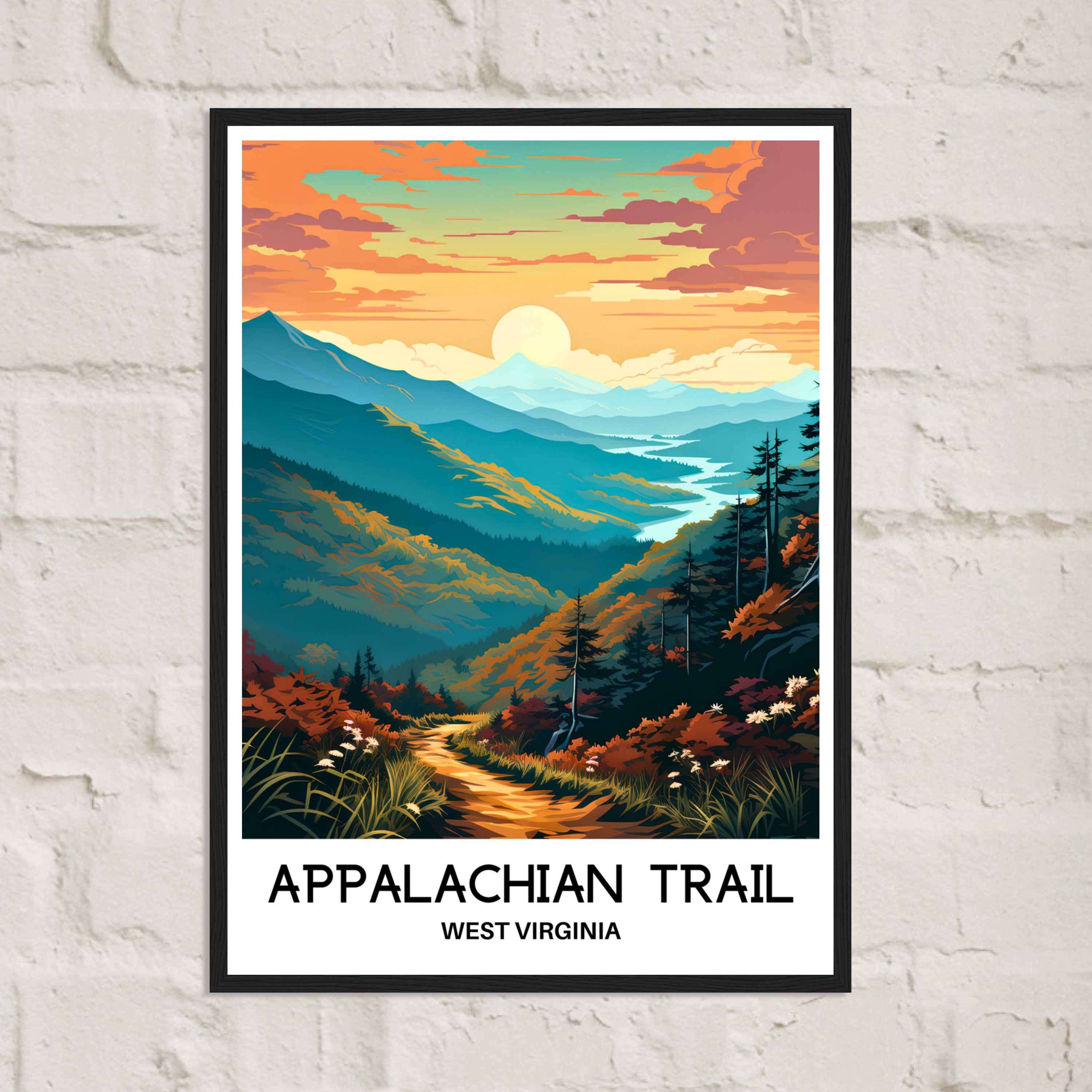Appalachian National Scenic Trail Travel Print Appalachian Trail Poster ...